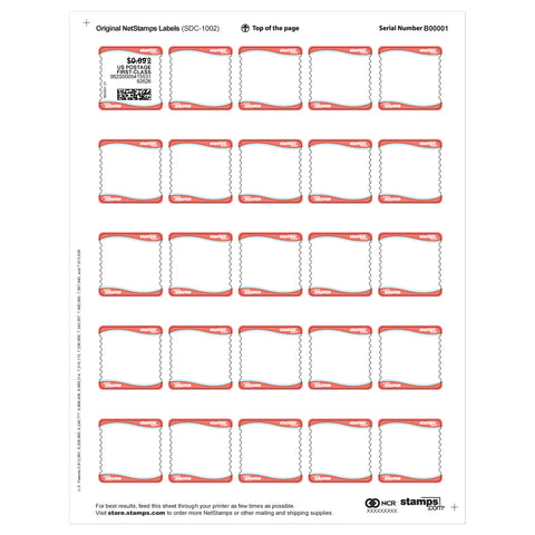 Original NetStamps Sheets – Stamps.com Supplies