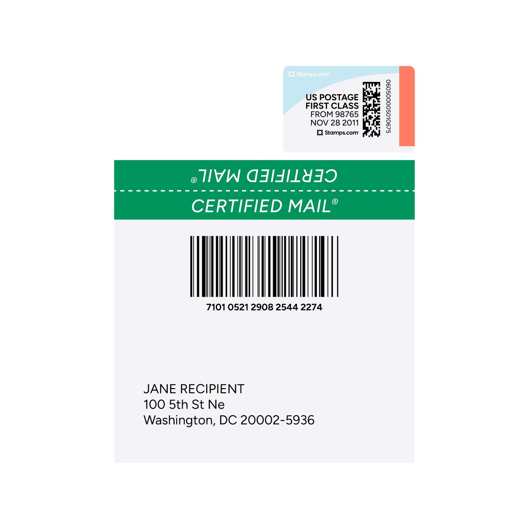 Certified Mail Labels SDC-3610 – Stamps.com Supplies